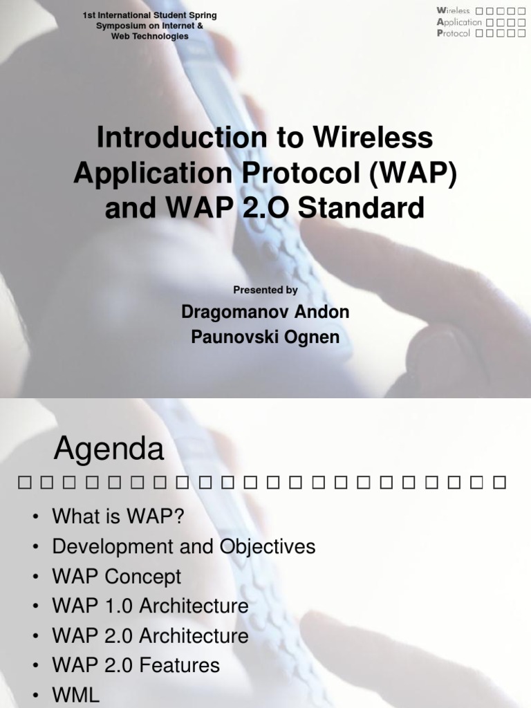 Introduction To Wireless Application Protocol (WAP) OGI | PDF | Communications Protocols | Networks