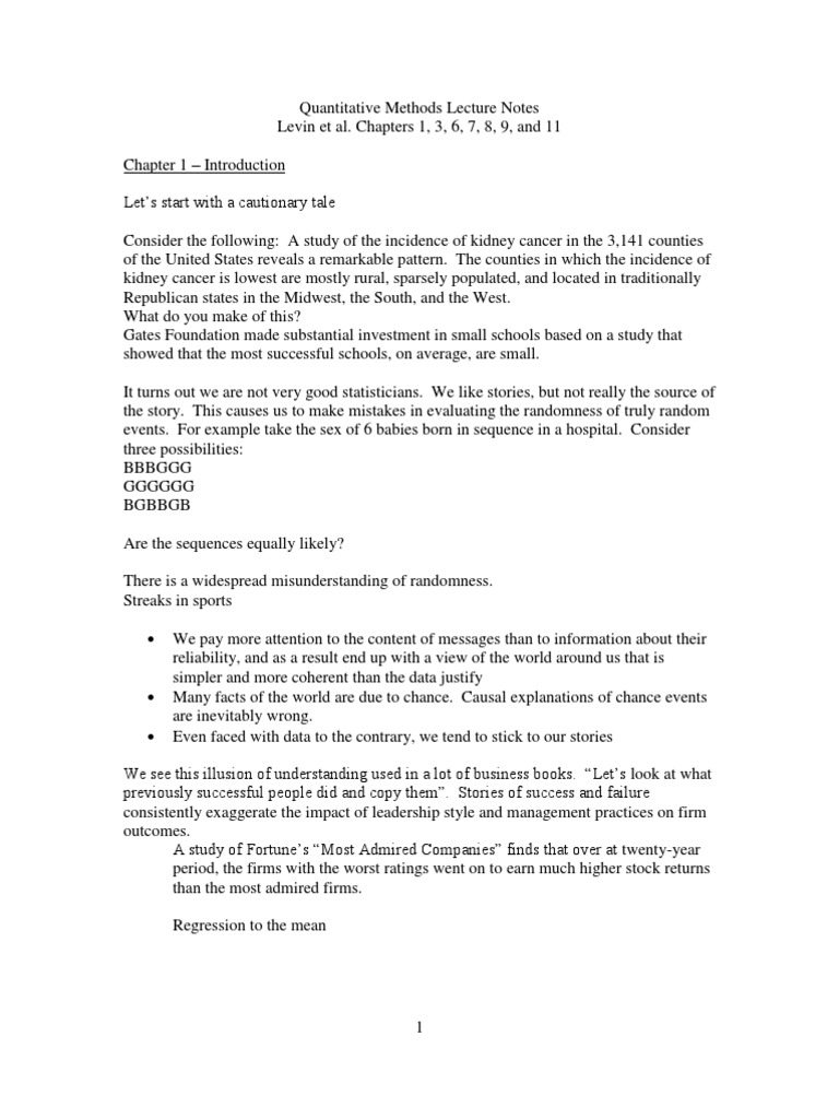 Quantitative Methods | PDF