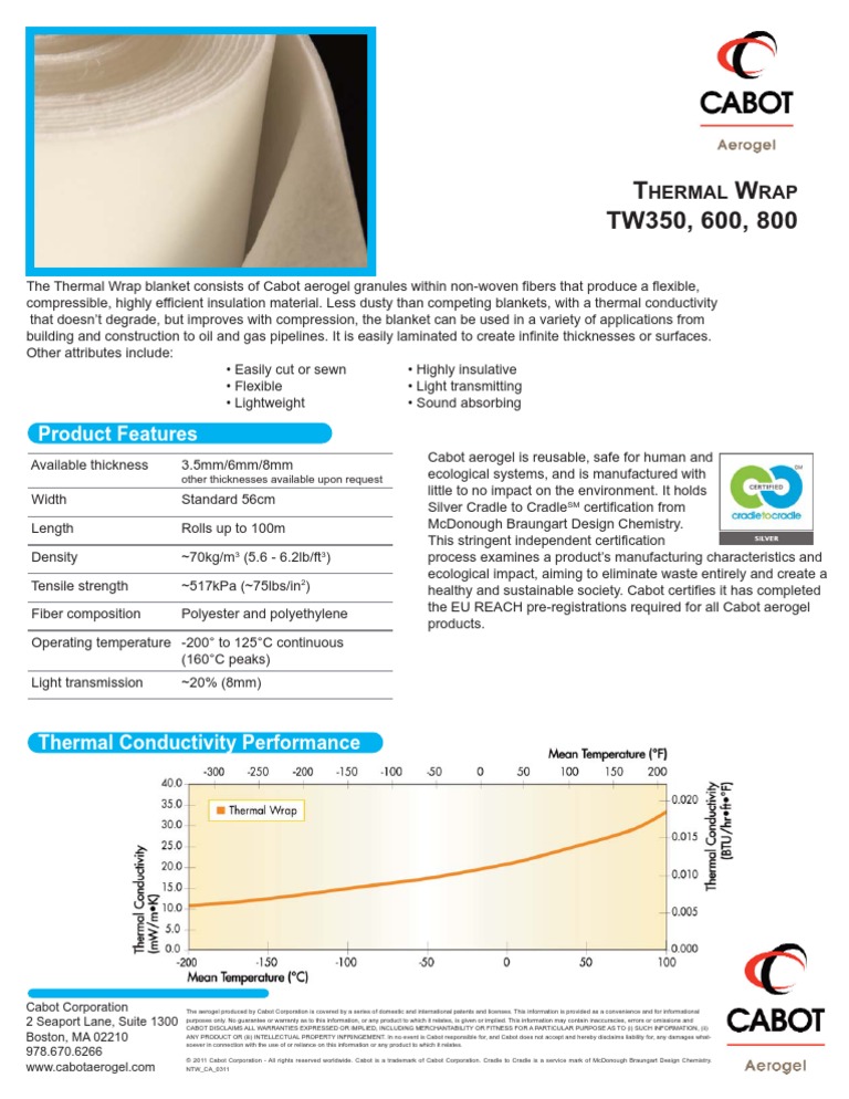 Data Sheet Thermal Wrap TW350 - 600 - 800!4!2011 - FINAL | PDF ...