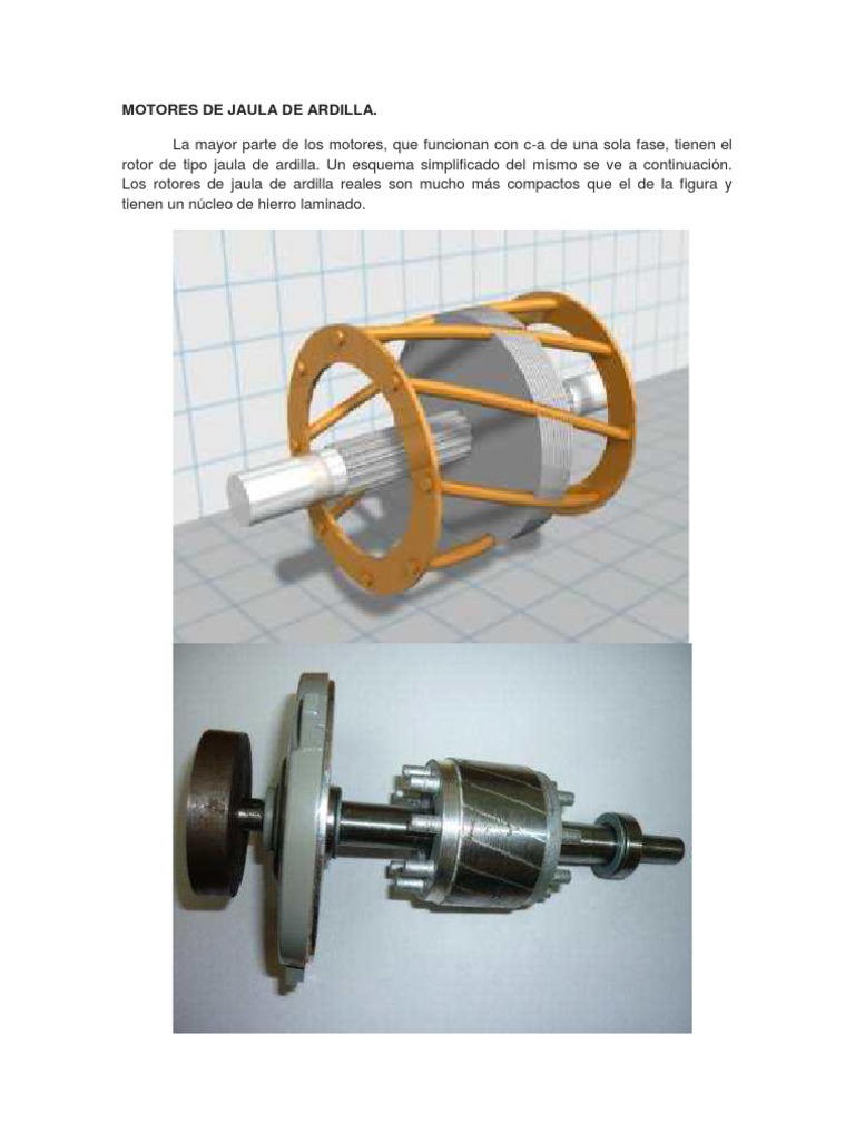 Funcionamiento de Motores Jaula de Ardilla | PDF | Motor eléctrico ...