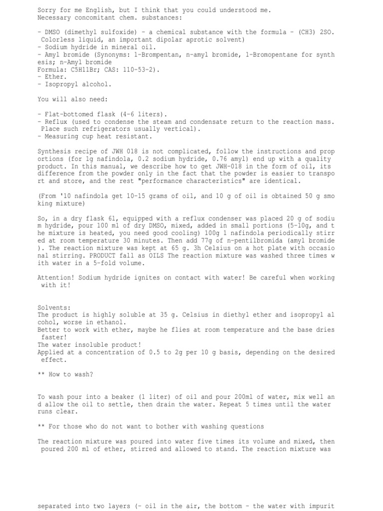 JWH 018 | PDF | Solubility | Chemical Compounds
