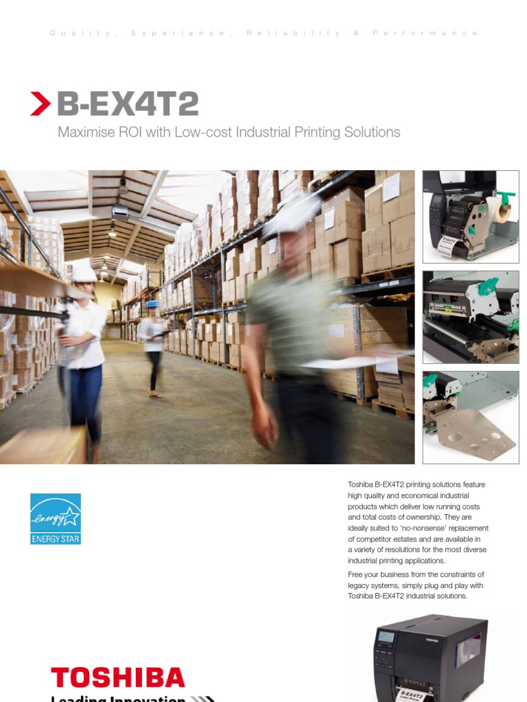 Toshiba TEC B-EX4T2 Industrial Printer Brochure | PDF | Printer ...