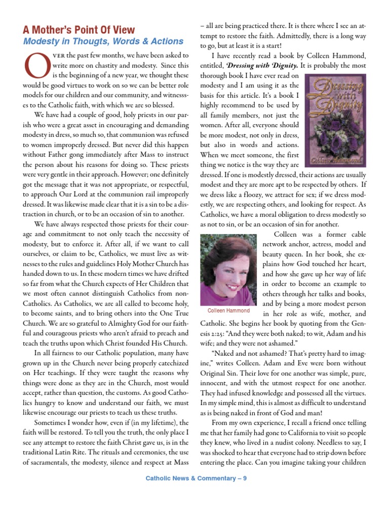 A Mother's Point of View: Modesty in Thougts, Words & Actions | PDF ...