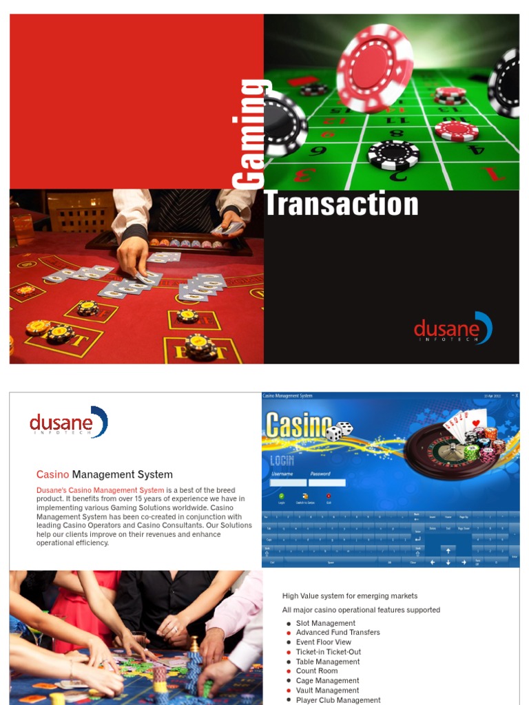 Dusane Casino Management System Brochure | PDF | Slot Machine | Casino