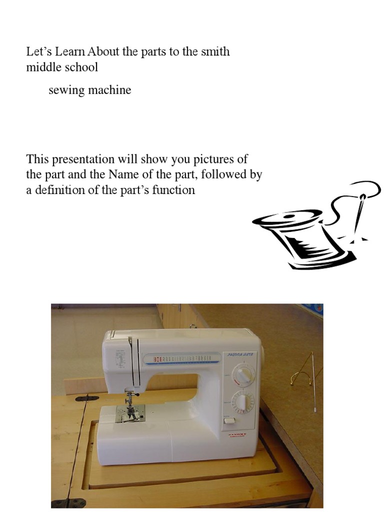 Sewing Machine Parts Names