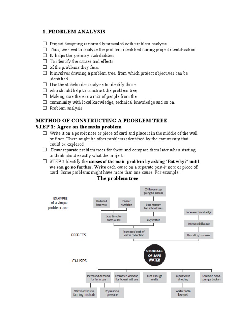 Problem Analysis and LFA | PDF | Goal | Causality