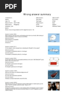 CES Wrong Answer Summary | PDF | Ships | Water Transport