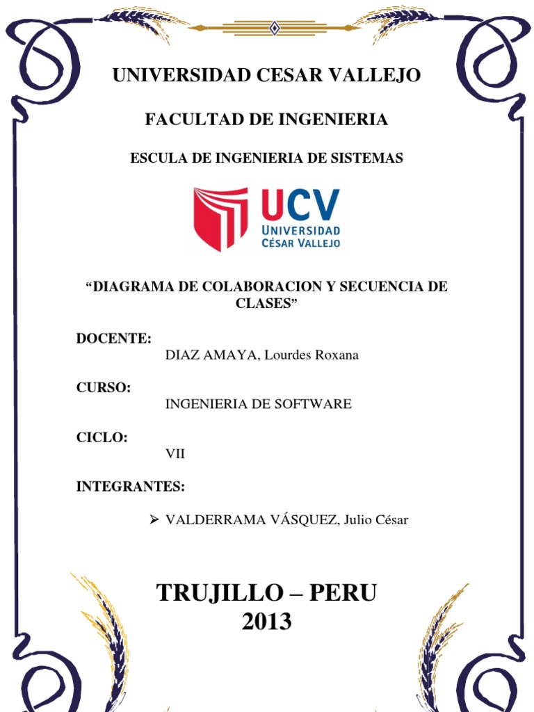 Carátula para Ingeniería de Sistemas UCV | PDF | Objeto (informática ...