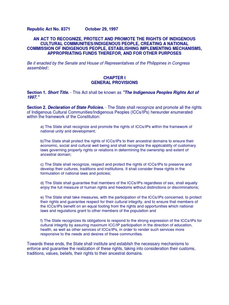 IPRA Law and Primer (RA 8371) | Intellectual Property | Ownership