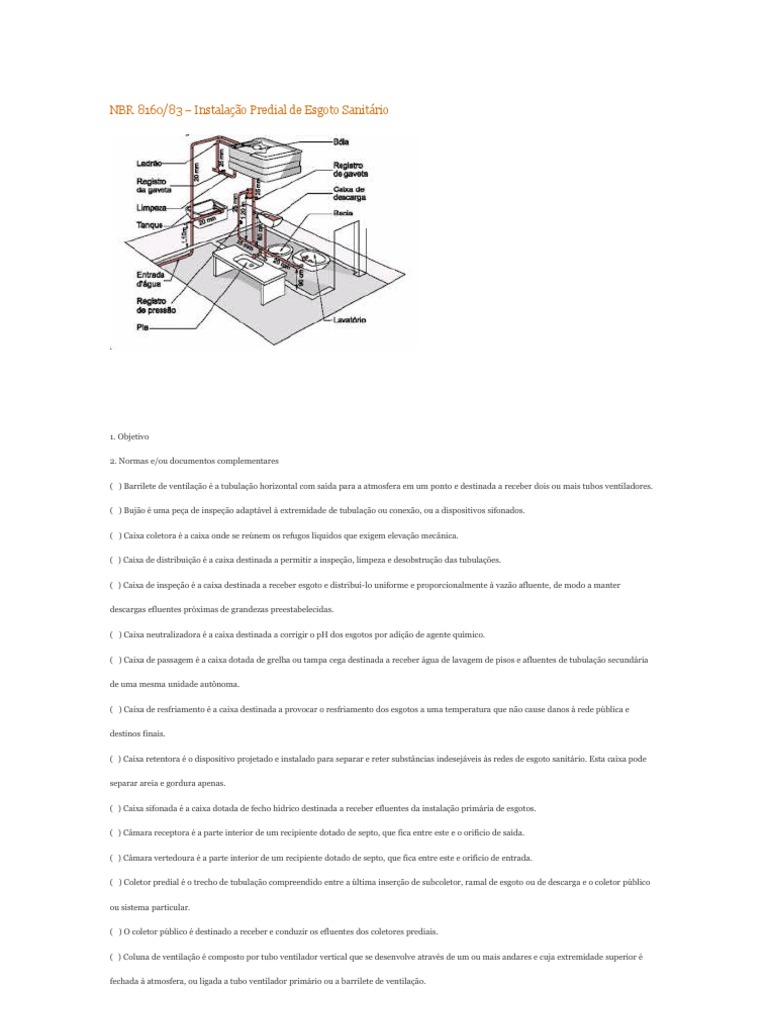 NBR 8160 | PDF | Águas residuais | Relâmpago