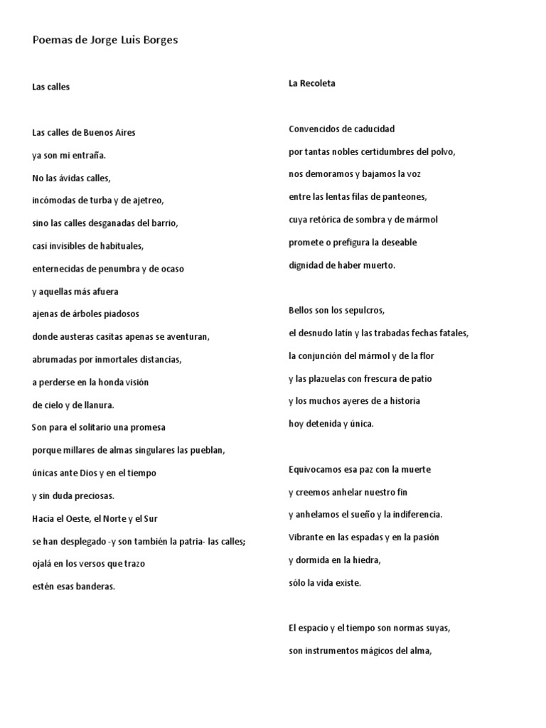 Poemas de Borges sobre Buenos Aires y la muerte | PDF | Naturaleza