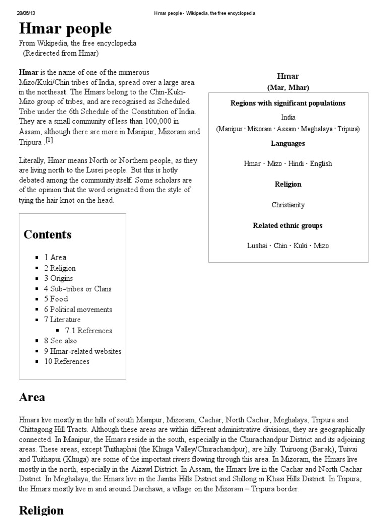 Hmar People - Wikipedia, The Free Encyclopedia | PDF | Food And Drink ...