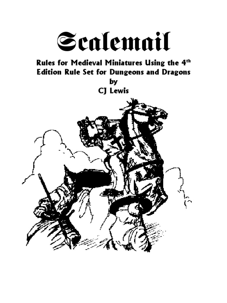 4th Edition - Scalemail - Rules For Medieval Miniatures | PDF ...