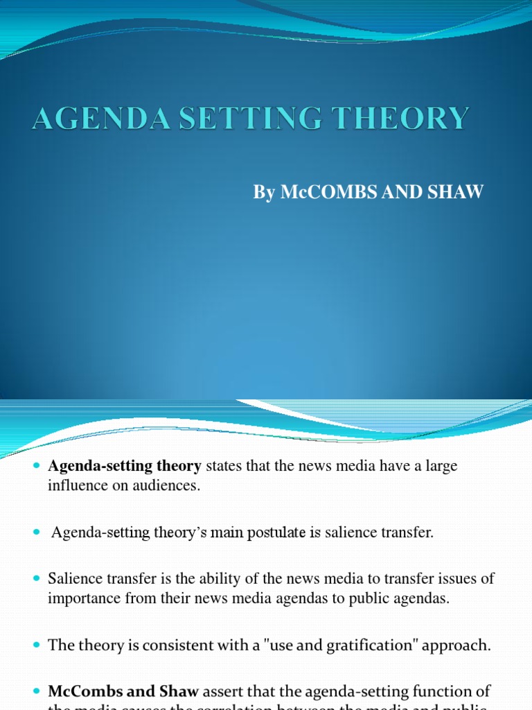 Agenda Setting Theory | PDF