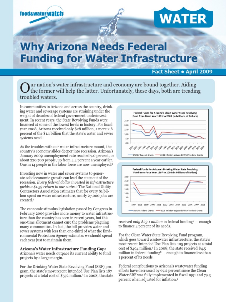 Why Arizona Needs Federal Funding For Water Infrastructure | PDF ...