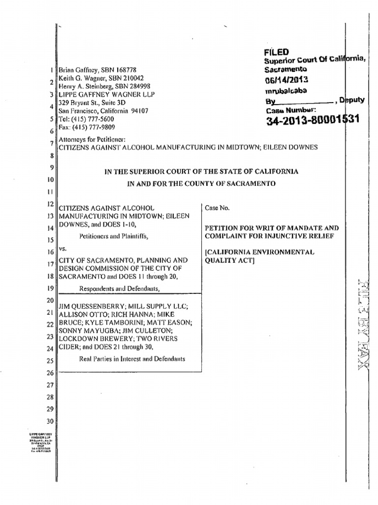 Petition For Writ of Mandate | PDF | Mail | Government Information