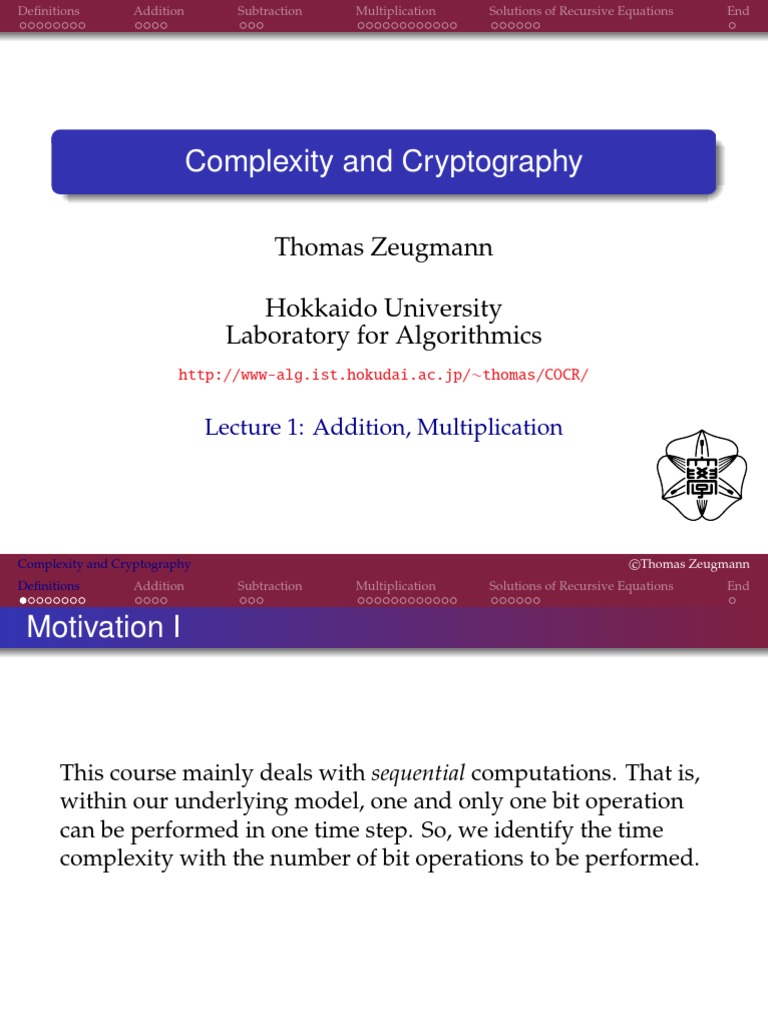 Cocr Lect01 | PDF | Computational Complexity Theory | Time Complexity