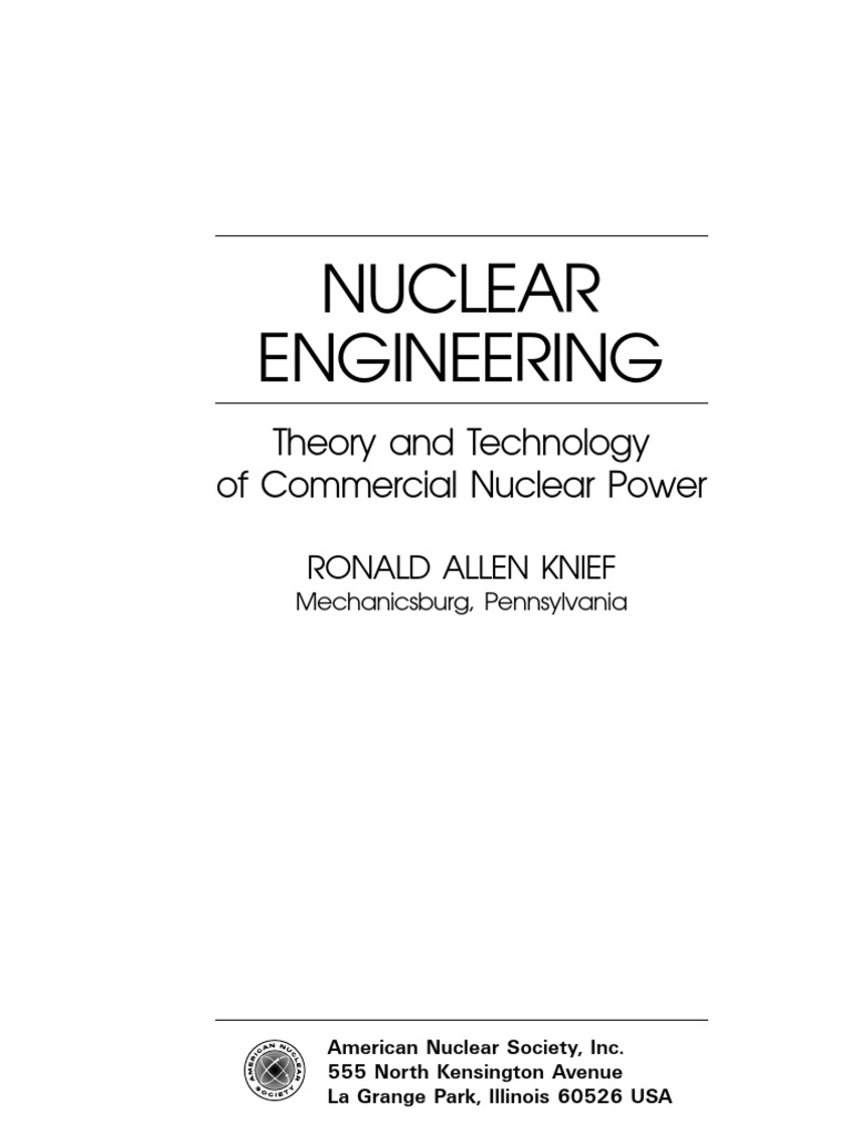 Knief Chapter 3 Nuke Engineering | PDF | Nuclear Reactor | Radioactive ...