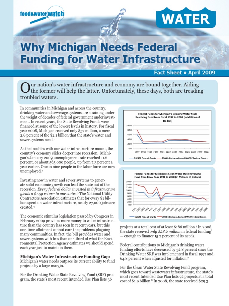 Why Michigan Needs Federal Funding For Water Infrastructure | PDF ...