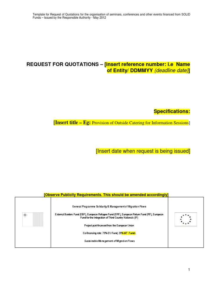 Request For Quotation | PDF | Accessibility | Euro