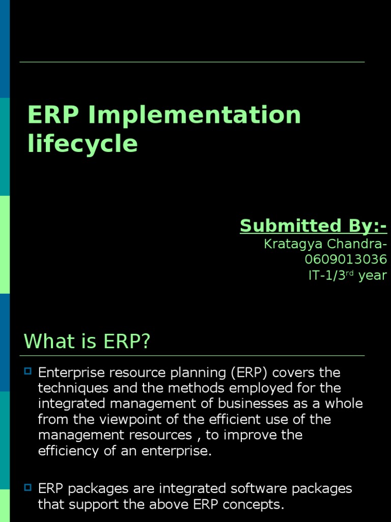 ERP Implementation Lifecycle Phases | PDF | Enterprise Resource ...