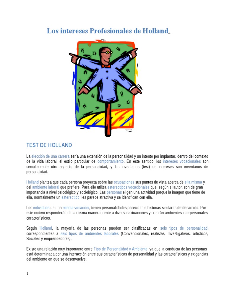 Test Holland | PDF | Estereotipos | Science
