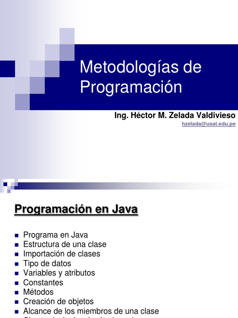 5 Programacion en Java - Estructura Paquetes Tipo Datos Atributos ...