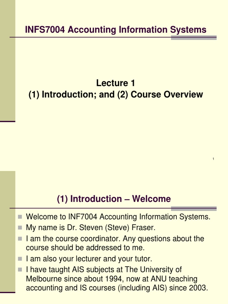 Infs7004 L01 S2 2009 | PDF | Audit | Business Process