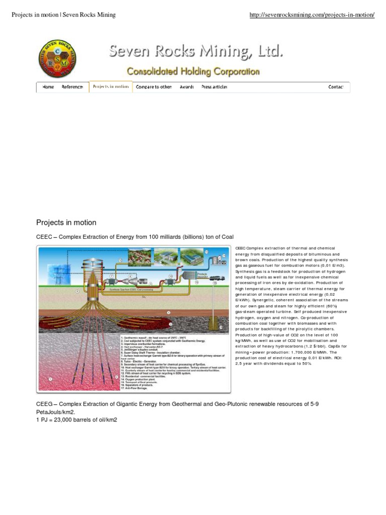 Complex Extraction of Thermal Energy | PDF | Coal | Petroleum