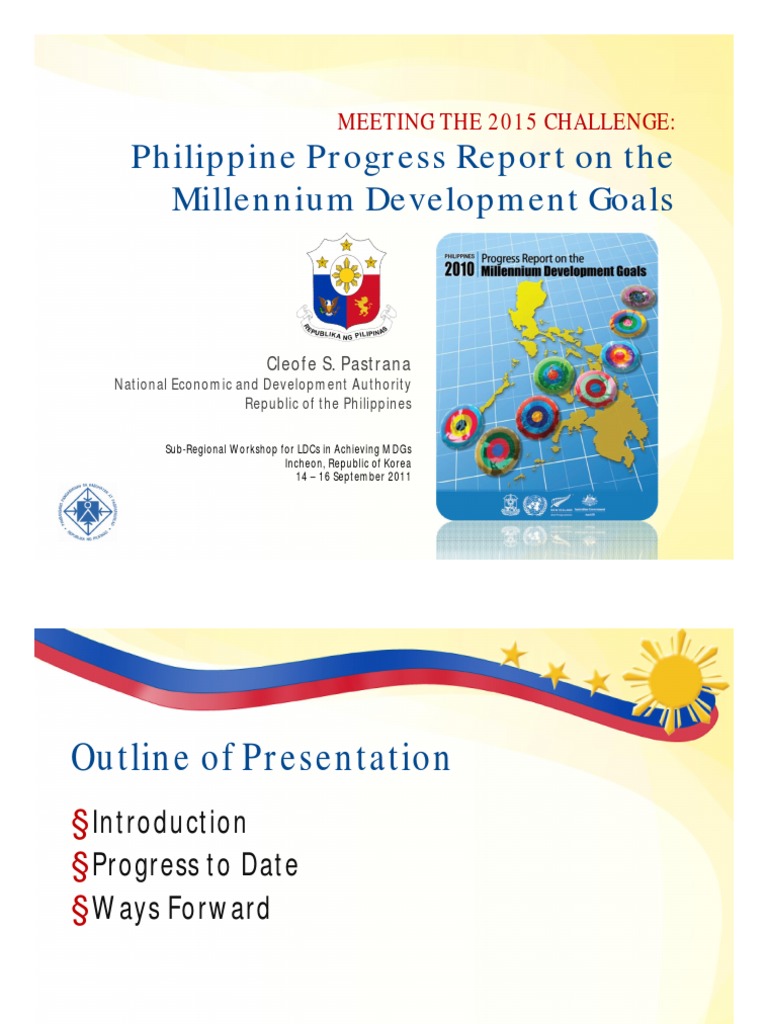 Philippines Progress Report MDG | PDF | Social Science