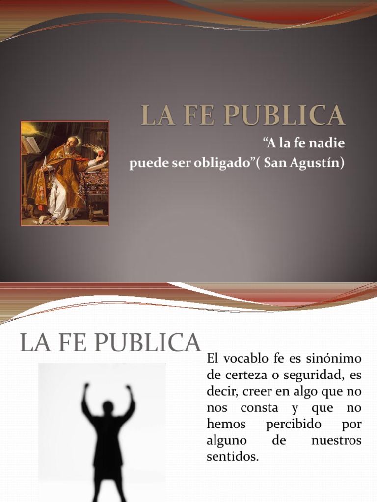 Importancia de la Fe Pública Notarial | PDF | Fe | Instituciones sociales