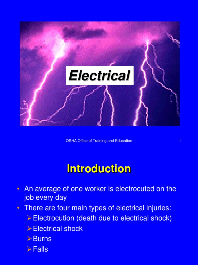 PowerPoint Electrical OSHA 10 Hour | PDF | Electric Shock | Electric ...