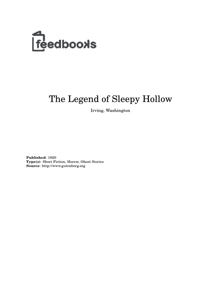 The Legend of Sleepy Hollow: Irving, Washington | PDF | The Legend Of ...