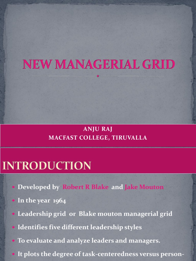 New Managerial Grid | PDF | Leadership | Employment