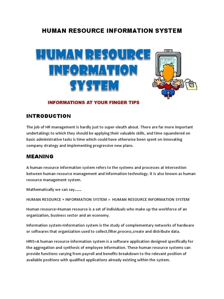 Overview of Human Resource Information Systems | PDF | Information ...