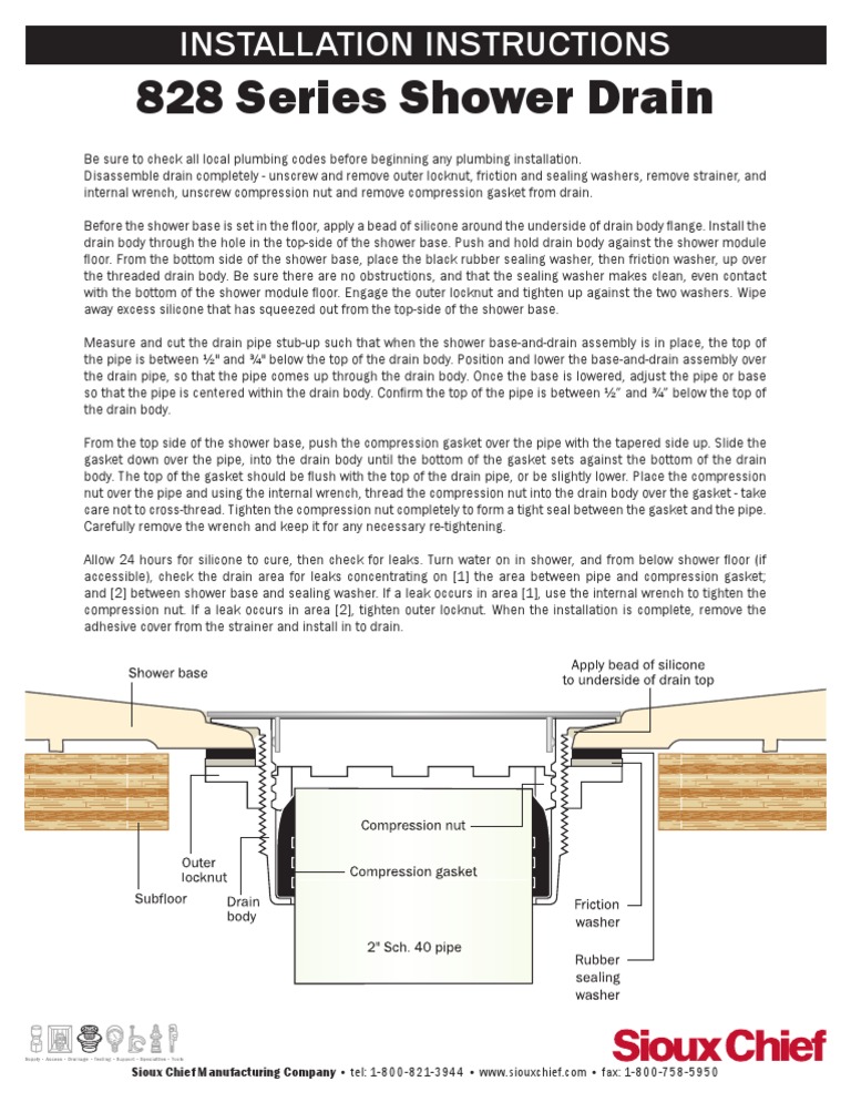 828 Installation Instructions | PDF | Nut (Hardware) | Pipe (Fluid ...