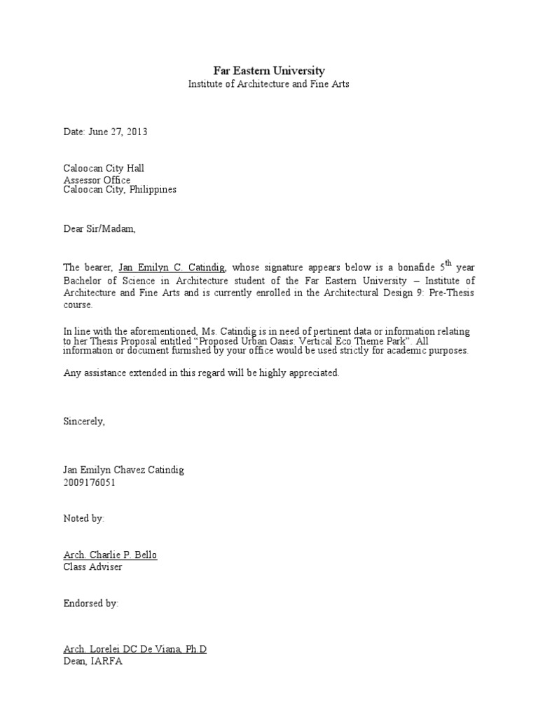 Endorsement Letter | PDF | Doctor Of Philosophy | Qualifications