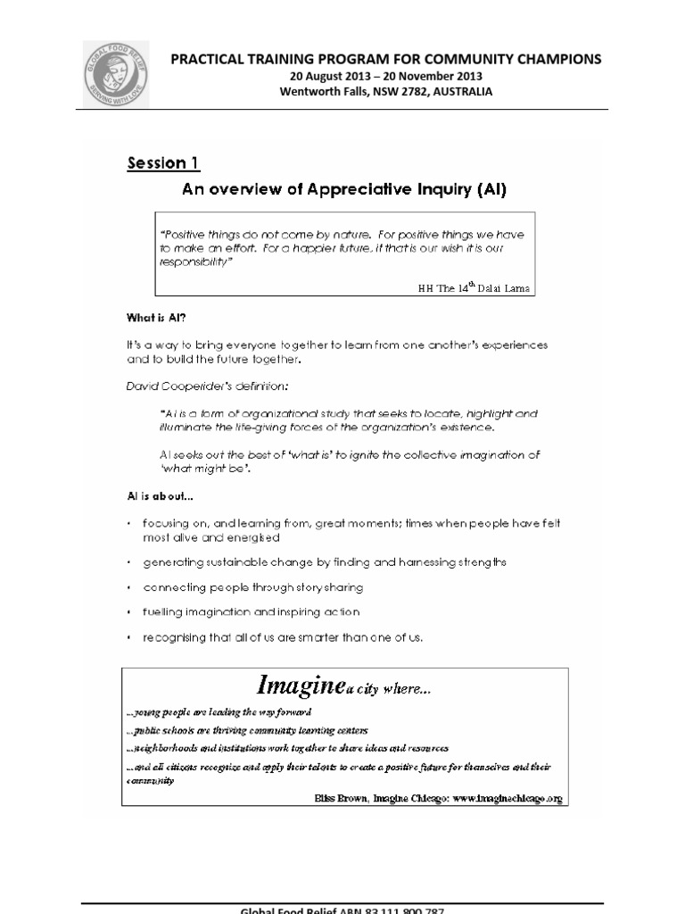Training Program Outline Final | PDF | Social Science | Wellness