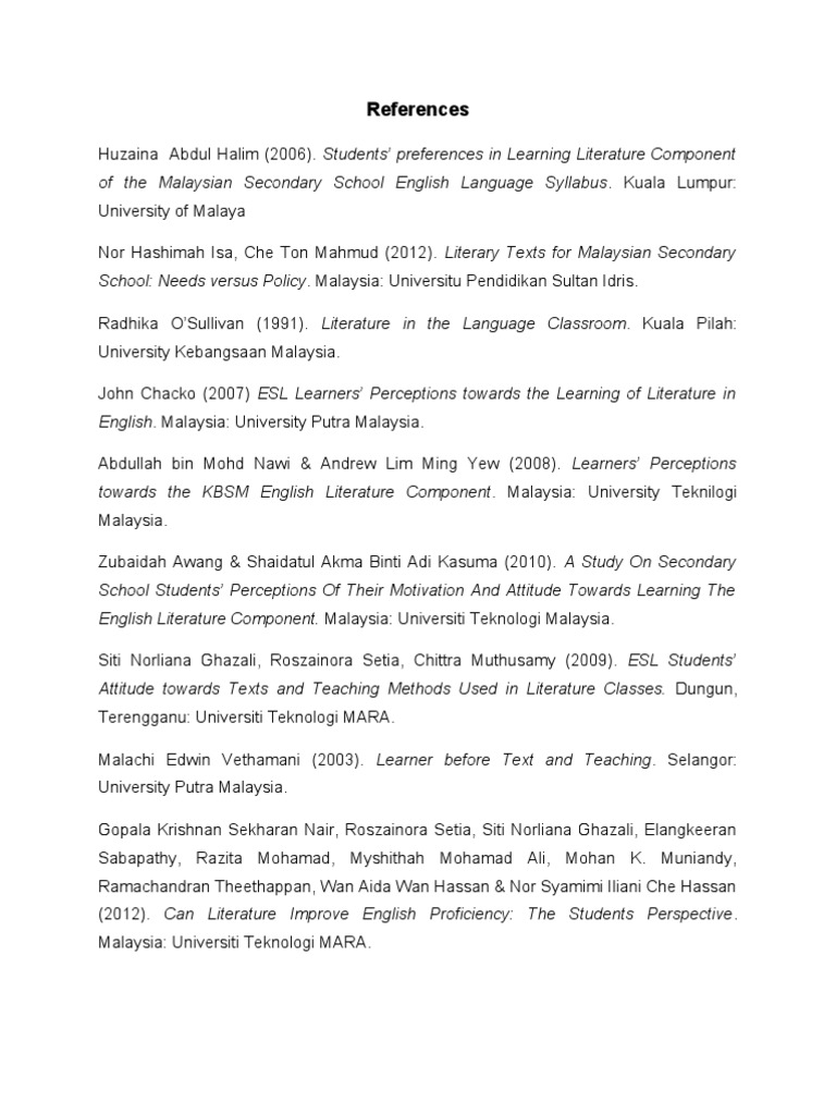 Research Proposal: References | PDF | Language Arts & Discipline