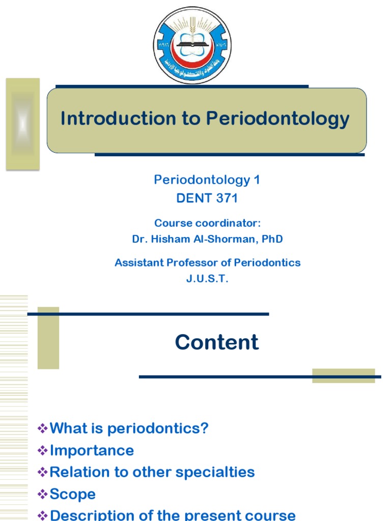 Introduction To Periodontics | PDF | Periodontology | Dentistry