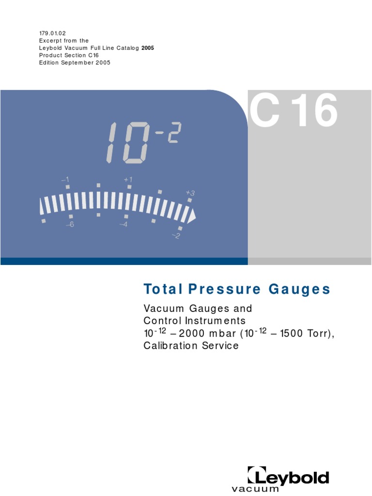 Leybold Gauges | PDF