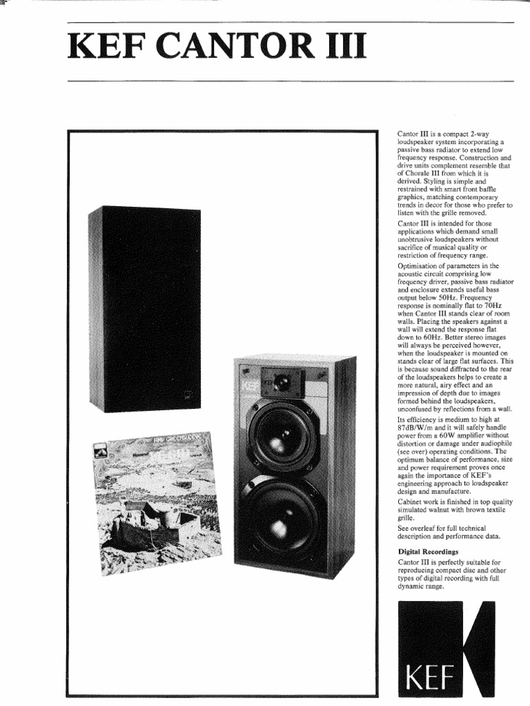 KEF, Cantor III PDF | PDF