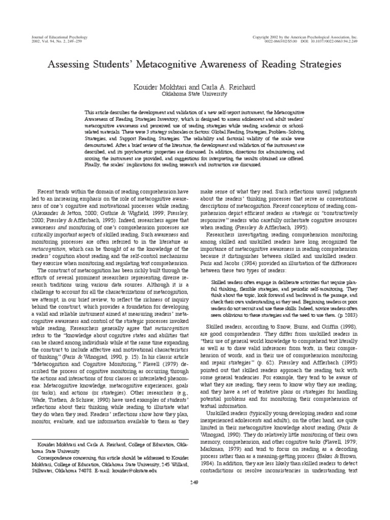 Mars I Packet | PDF | Metacognition | Reading Comprehension