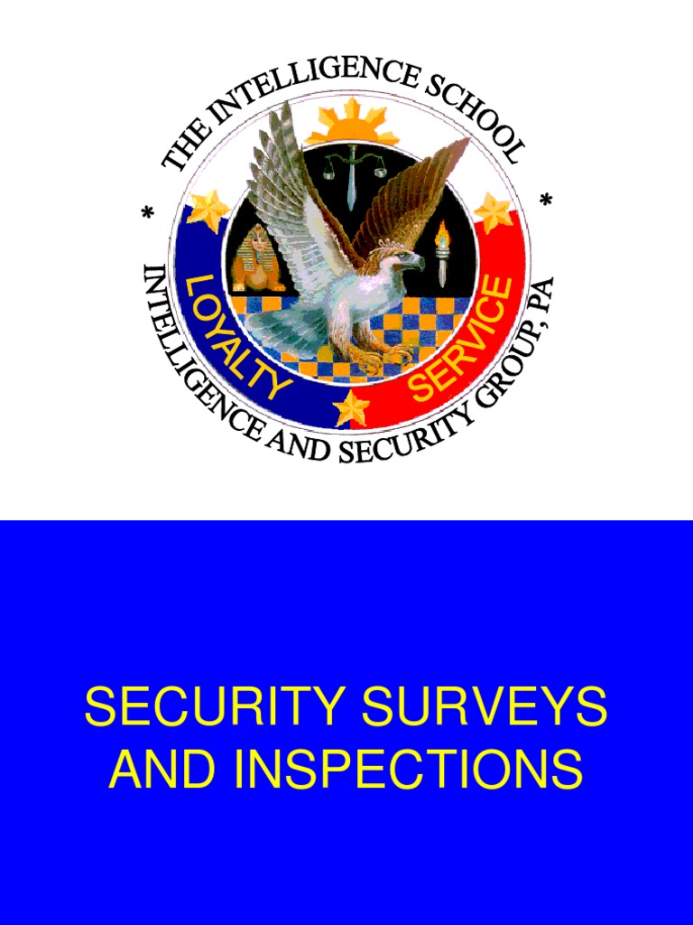 Security Surveys and Inspections | PDF | Counterintelligence ...