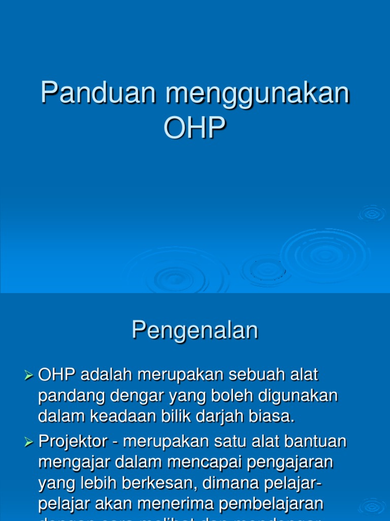 Panduan Menggunakan OHP | PDF