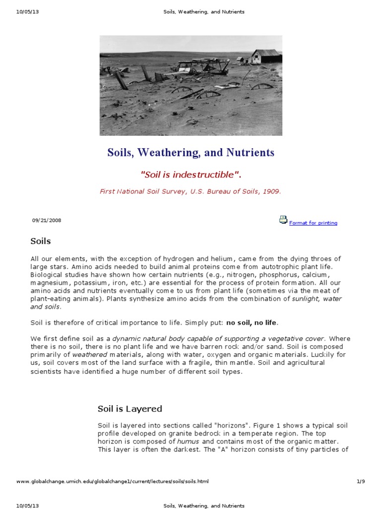 Soils, Weathering, and Nutrients | PDF | Weathering | Soil