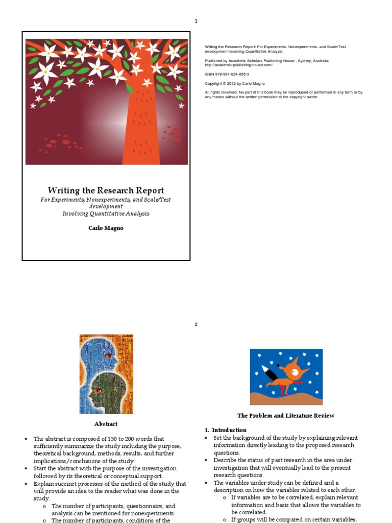 Writing The Research Report | PDF | Experiment | Statistics