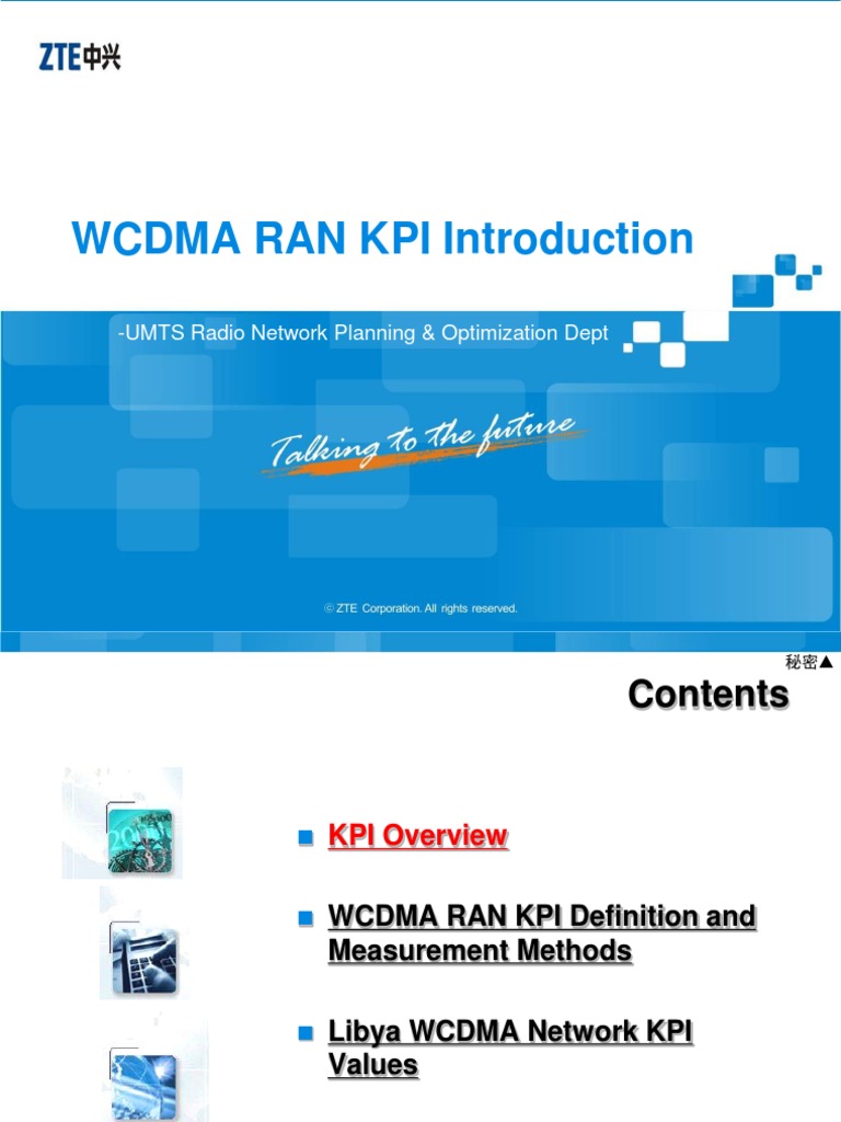 WCDMA RAN KPI Guide | PDF | Frequency | High Speed Packet Access