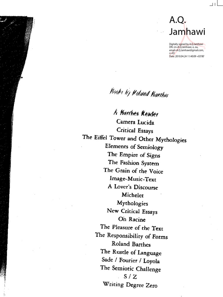 Roland Barthes - Camera Lucida | PDF