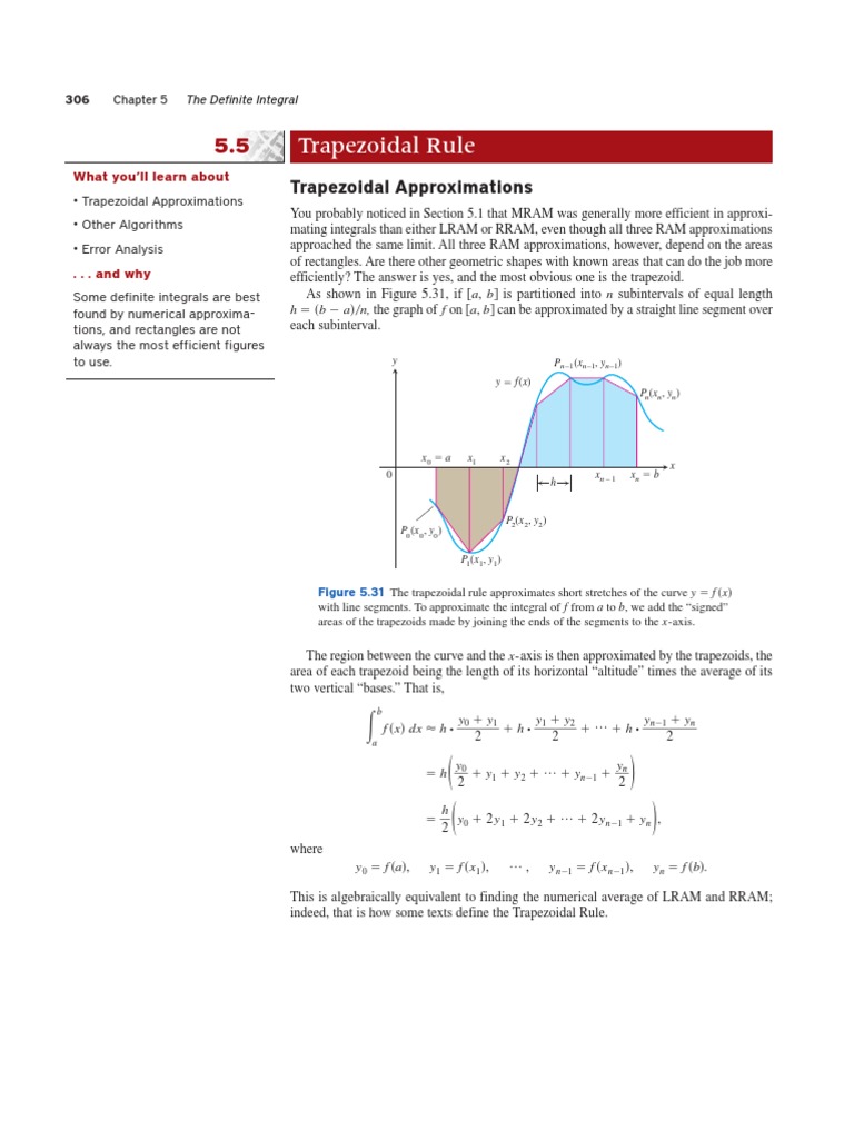 5.5 Trapezoid Rule | Integral | Mathematical Analysis